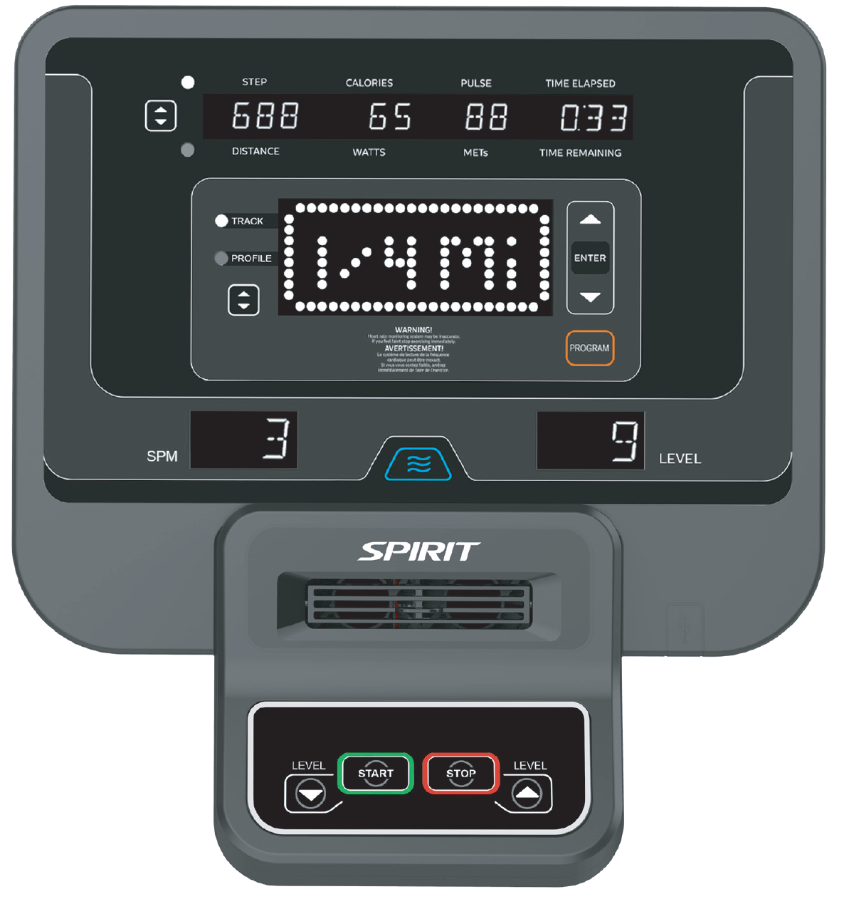 Spirit Fitness CRS800S 'Step Thru' Recumbent Stepper - Total Body Experts
